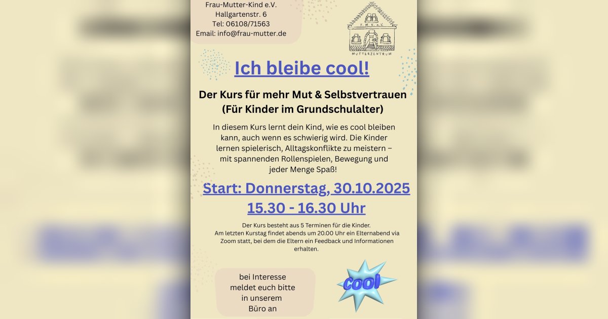Ich bleib cool! - Der Kurs für mehr Mut & Selbstvertrauen (Für Kinder ...
